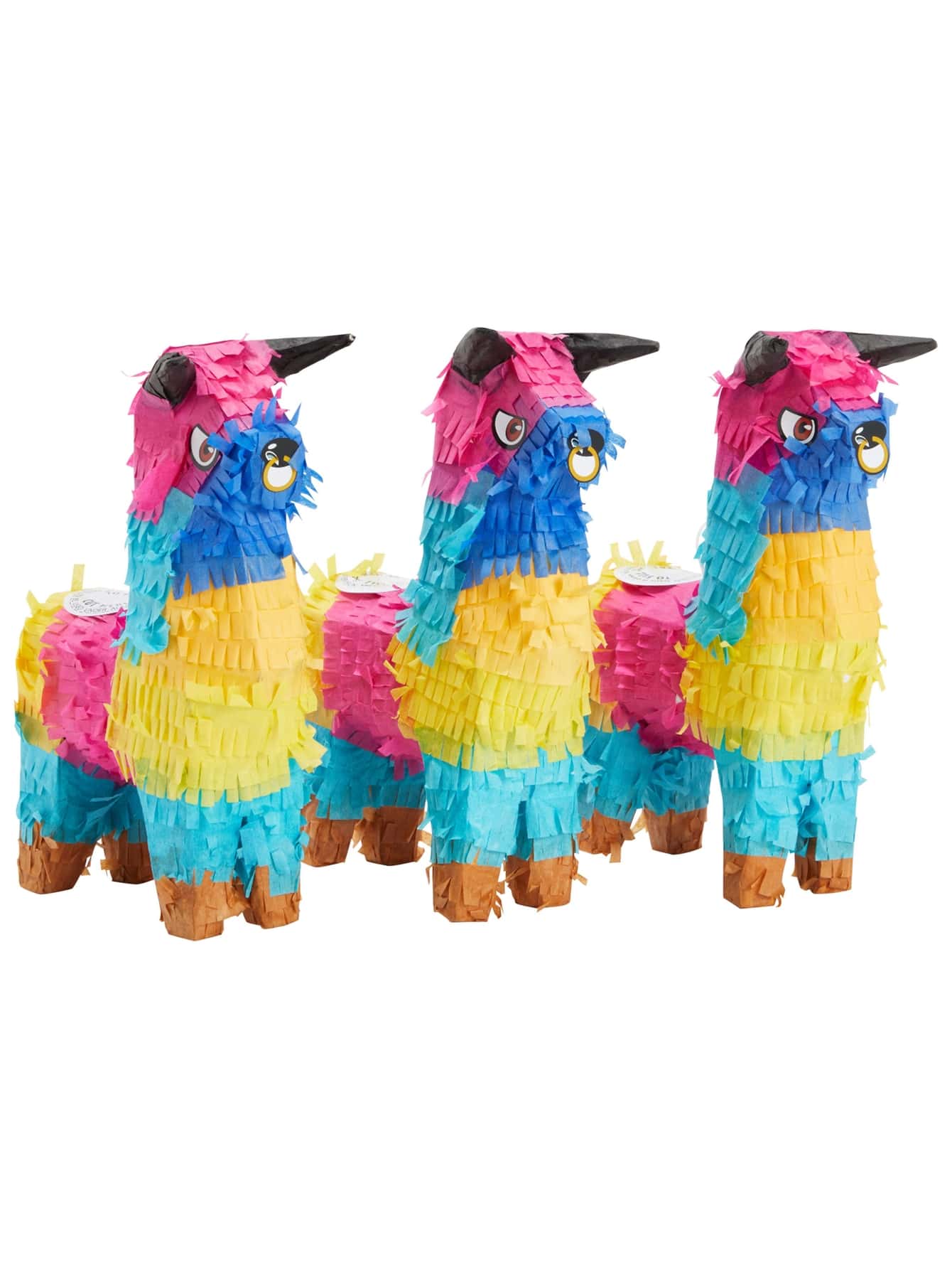 3 Pack Mini Rainbow Bull Pinatas For Cinco De Mayo Party Decorations ...