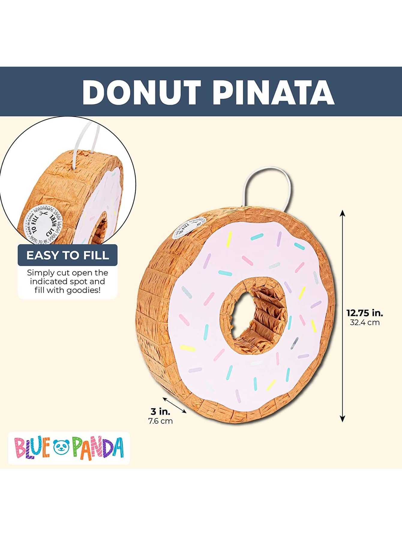 Small Pink Donut Pinata For Two Sweet Birthday Party Decorations, Baby ...