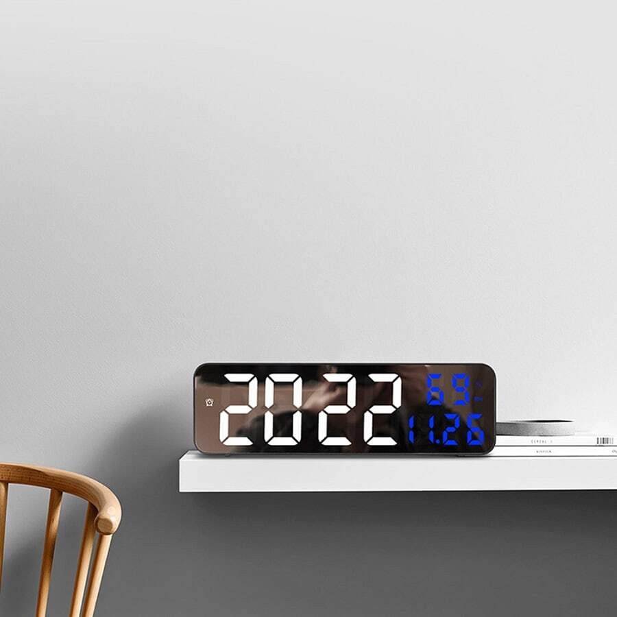 Digital Clock, LED Digital Wall Clock, Large Screen Wall-mounted Time ...