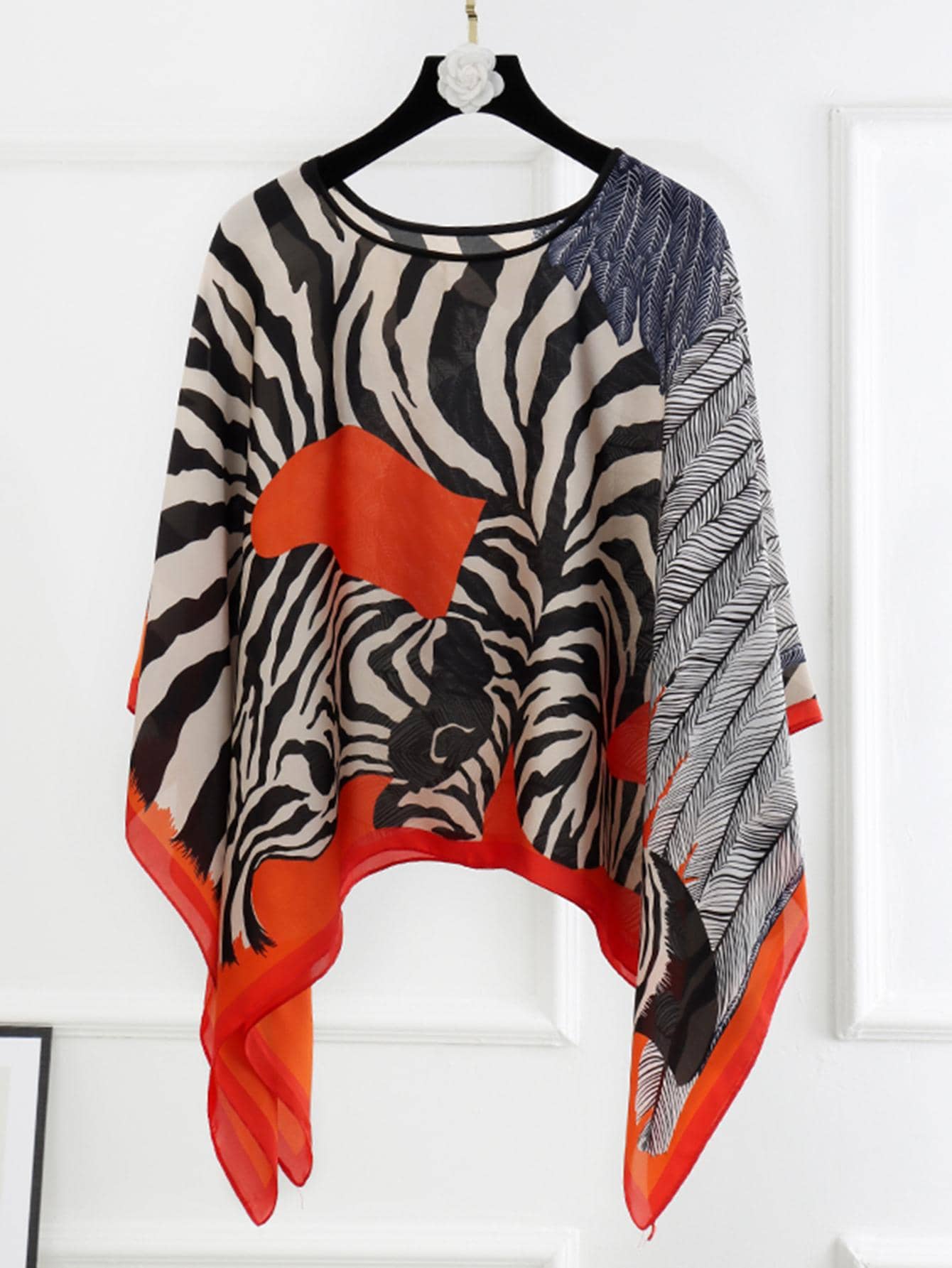 Zebra Striped Print Scarf | SHEIN USA