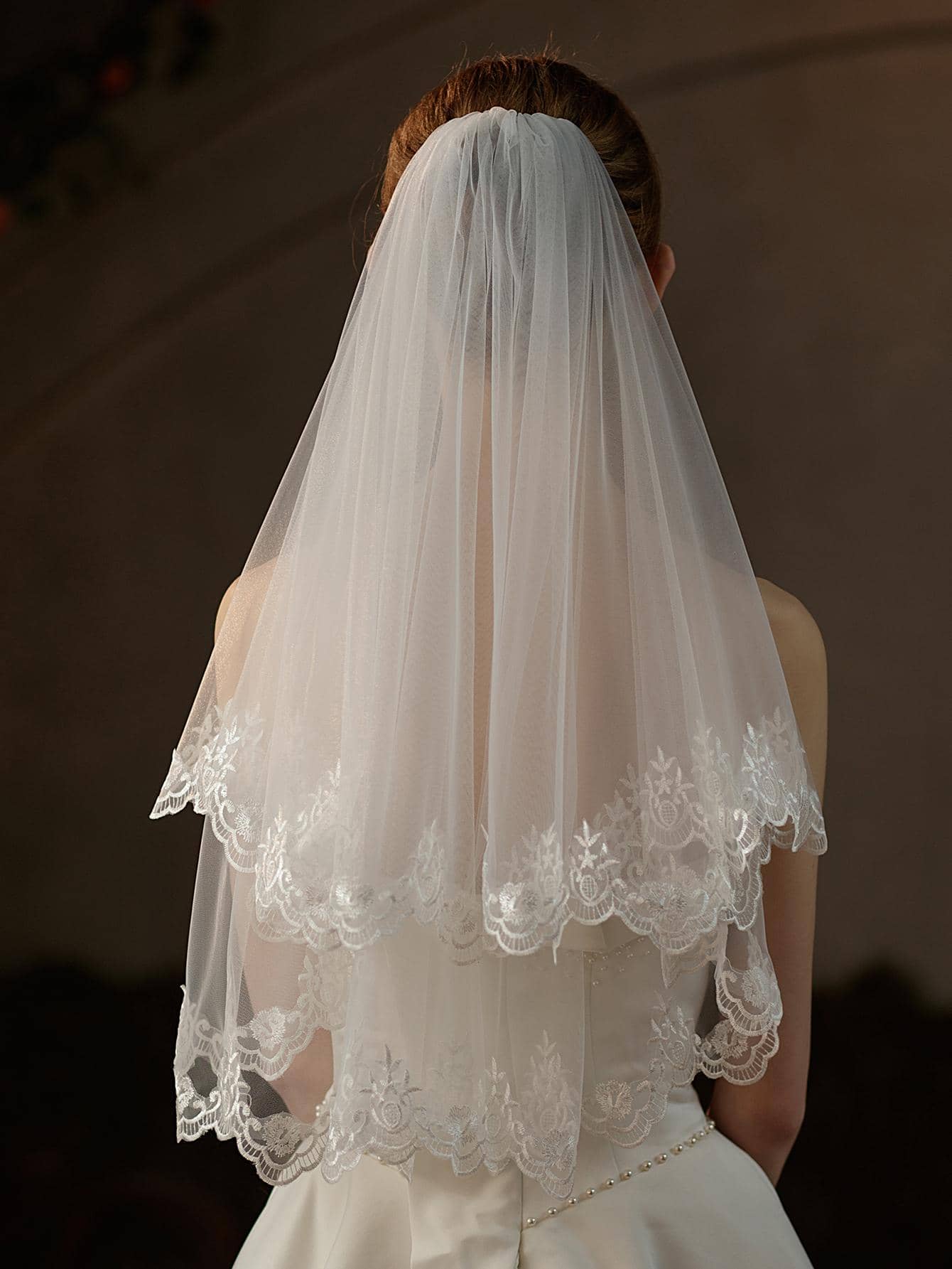 Embroidery Detail Bridal Veil | SHEIN USA