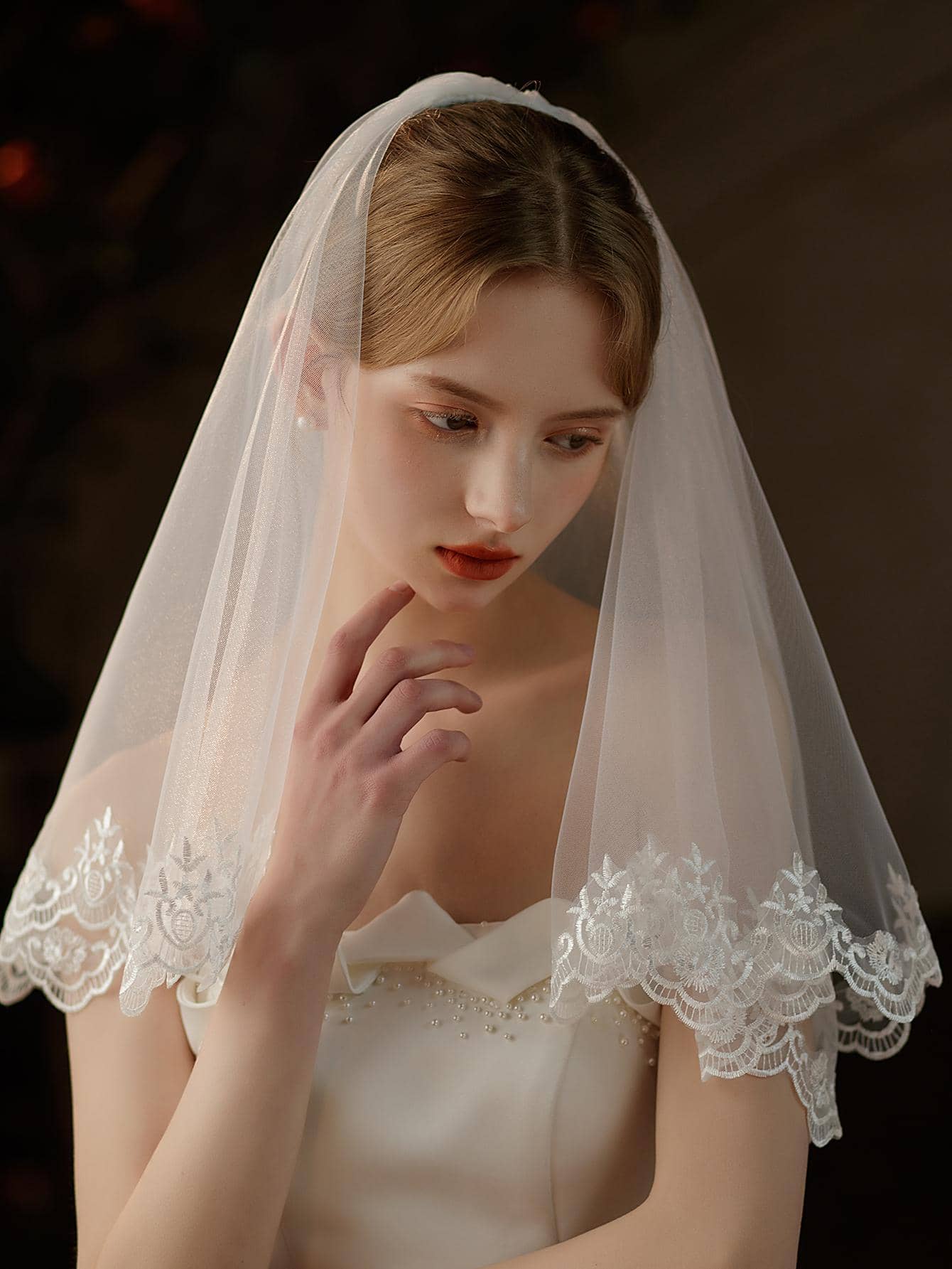 Embroidery Detail Bridal Veil | SHEIN USA