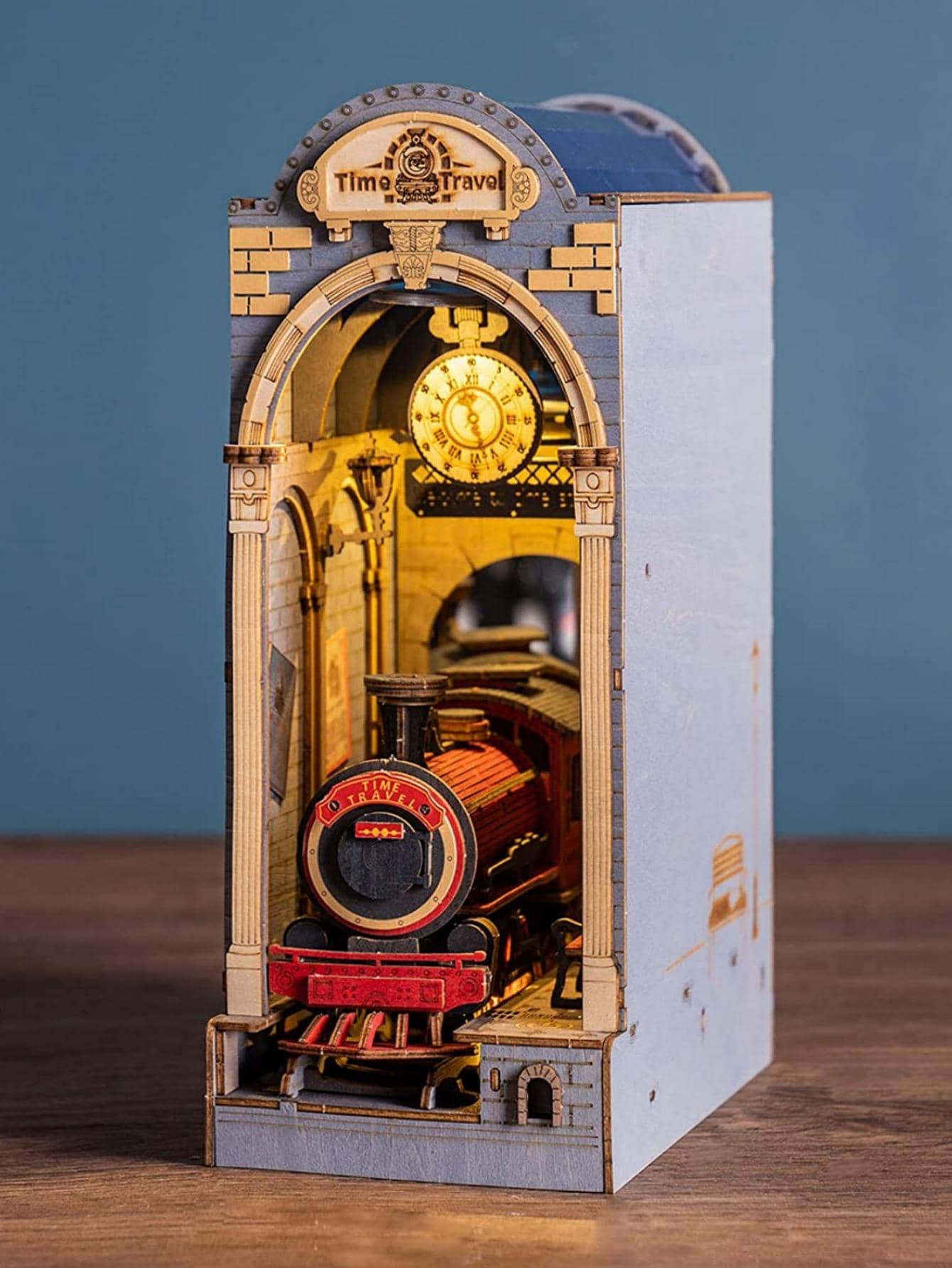 Robotime Time Travel DIY Book Nook Kit Decorative Booknook Bookshelf ...