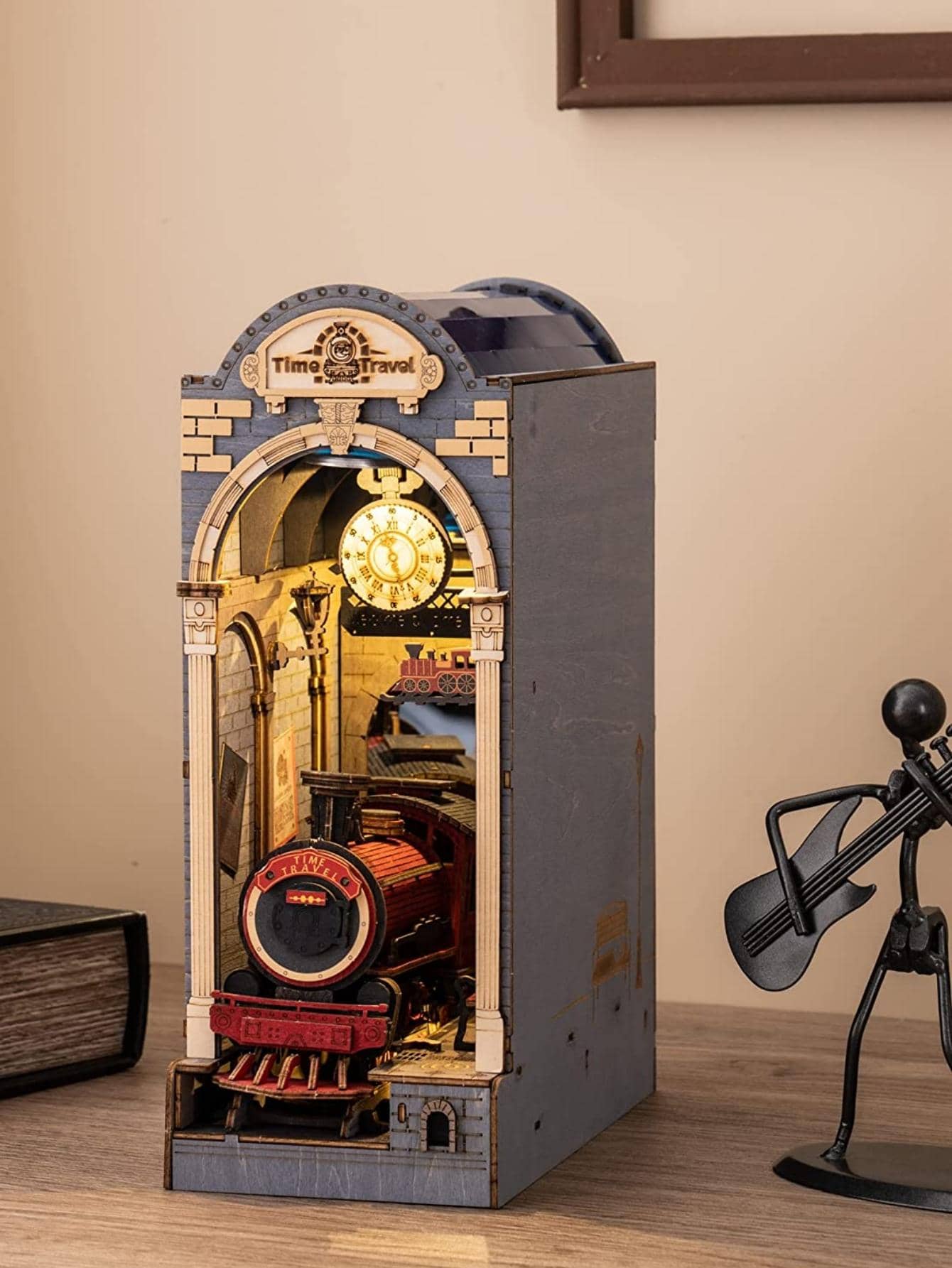 Robotime Time Travel DIY Book Nook Kit Decorative Booknook Bookshelf ...