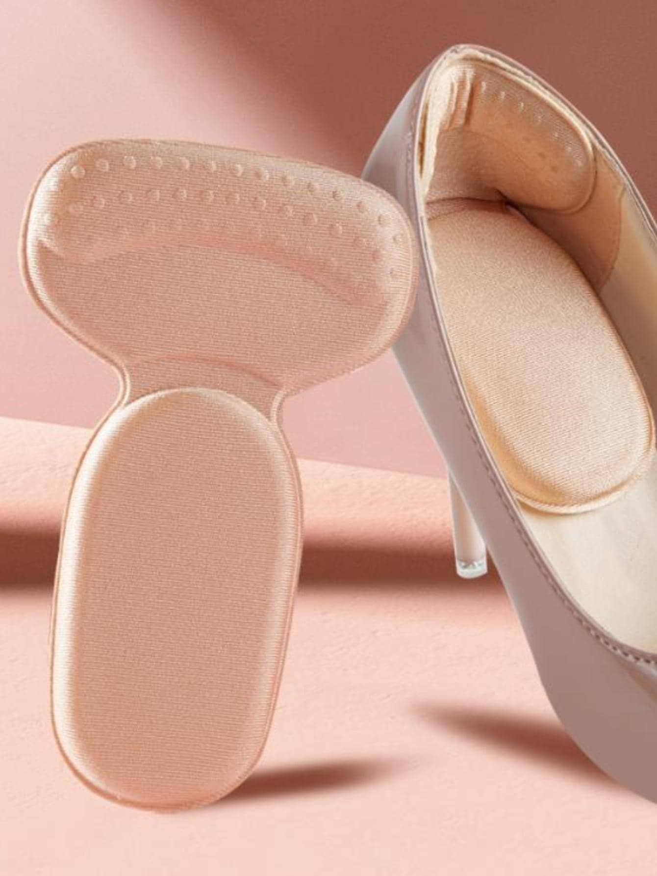 1pair Polyester Heel Protection Pads, Minimalist T-Shaped Heel Patch ...