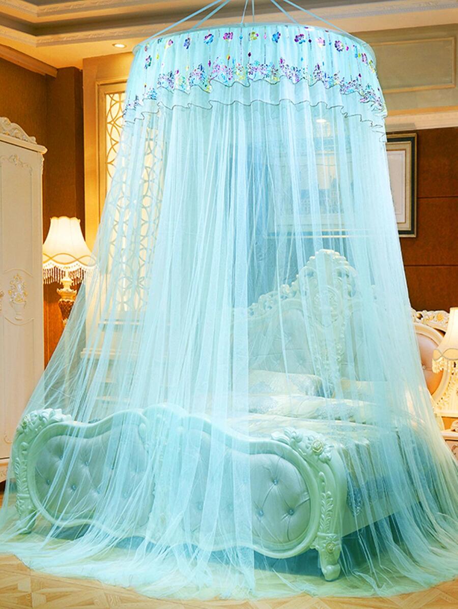 Round Ceiling Canopy Mosquito Net For Bed Heightening Multiple Colors ...