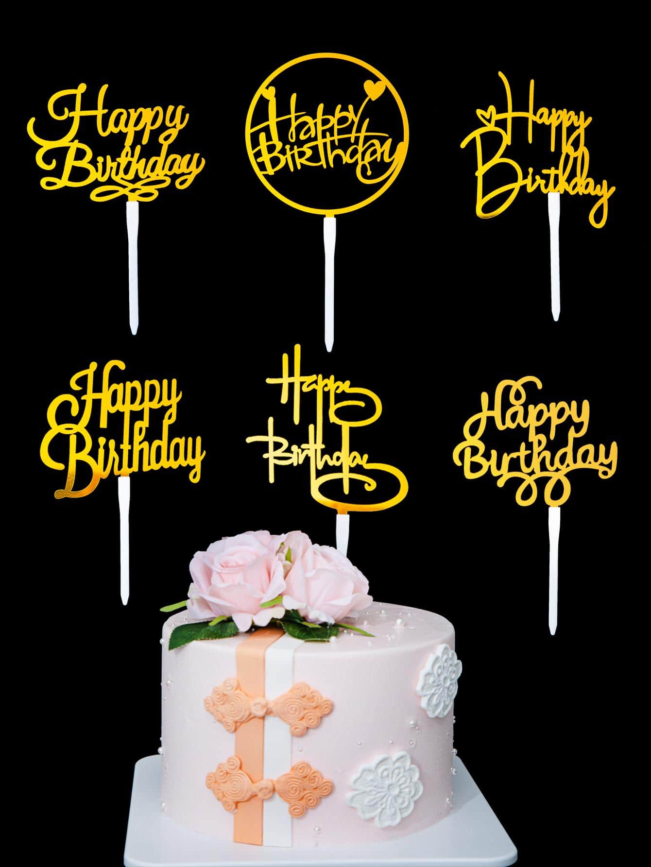 6pcs Birthday Cake Topper | SHEIN USA