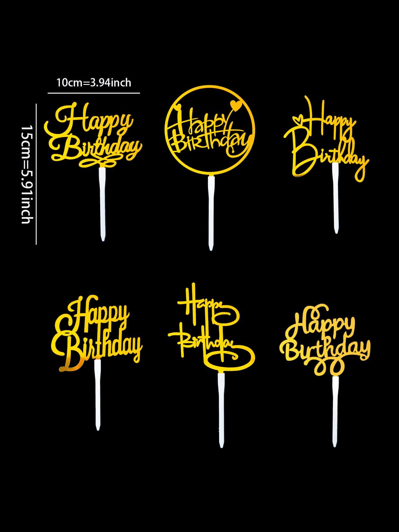 6pcs Birthday Cake Topper | SHEIN USA