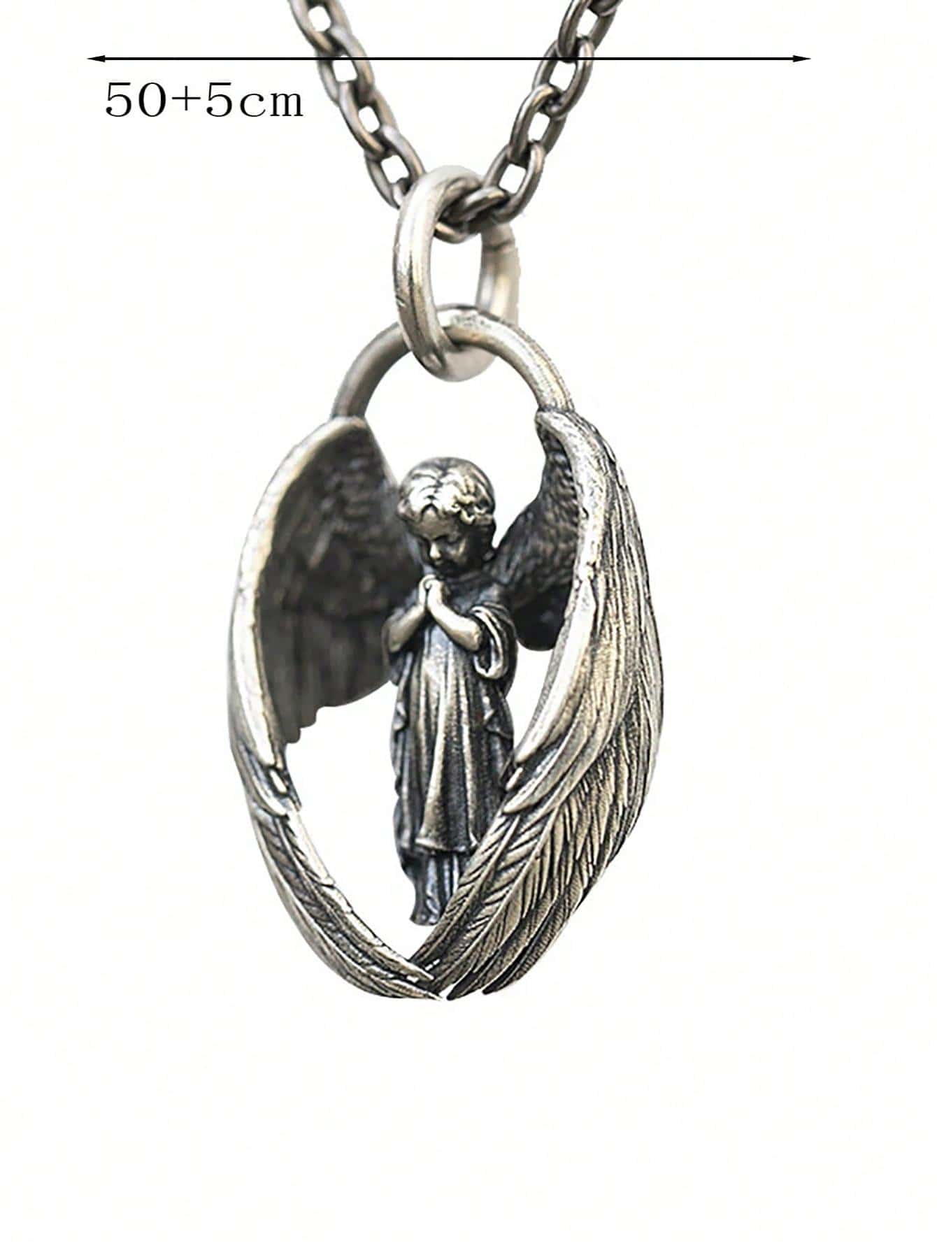 Shein angel necklace store