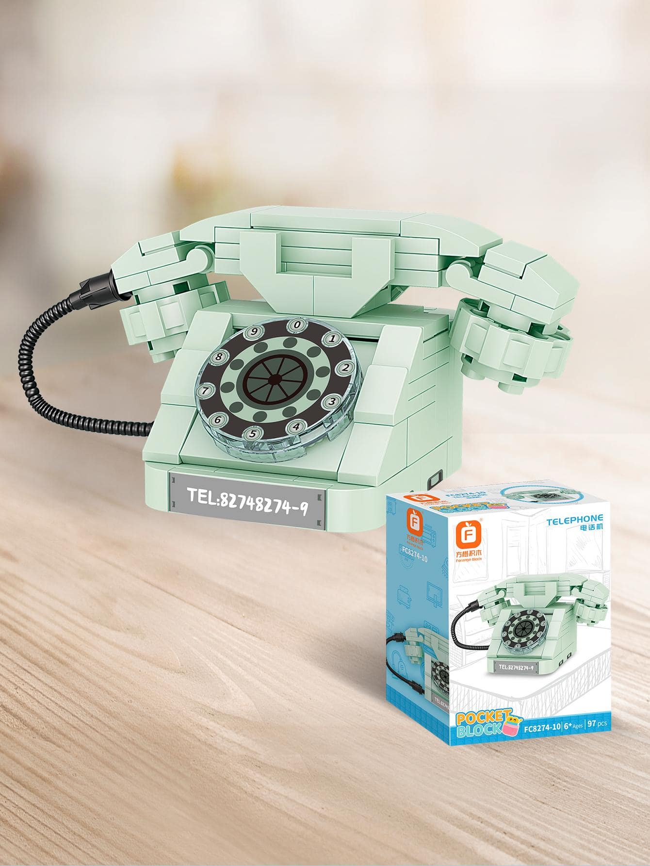 1pc Telephone Design Blocks Toy