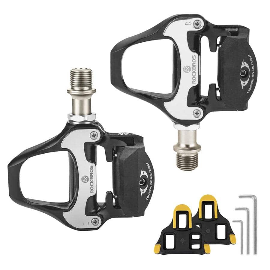 ROCKBROS Road Bike Pedals Lightweight Clipless Bicycle Pedals With ...