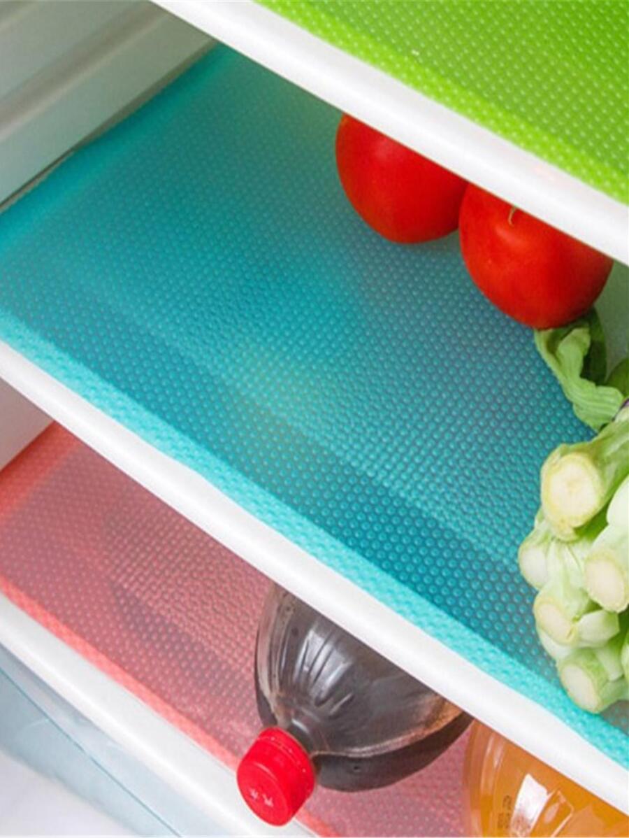 4 Pcs Refrigerator Liners Mats Washable, Refrigerator Mats Liner ...
