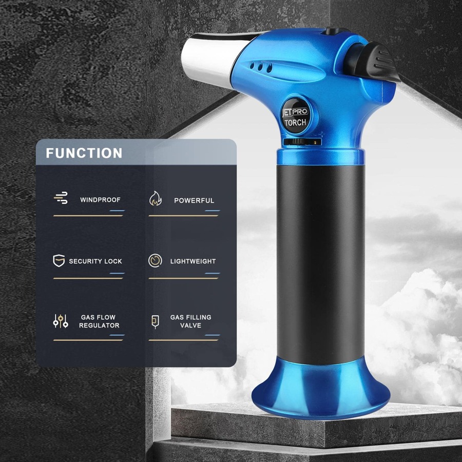 JETPRO Butane Torch, Kitchen Torch Lighter, Cooking Refillable Torch ...