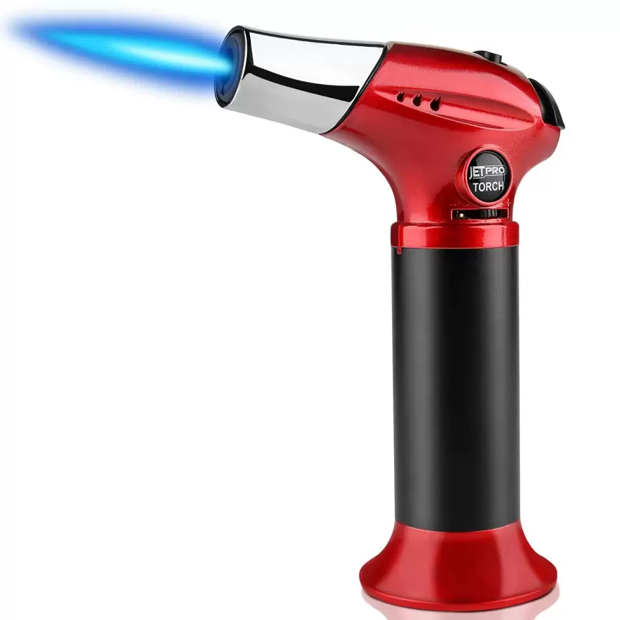JETPRO Butane Torch, Kitchen Torch Lighter, Cooking Refillable Torch with Adjustable Flame and ...