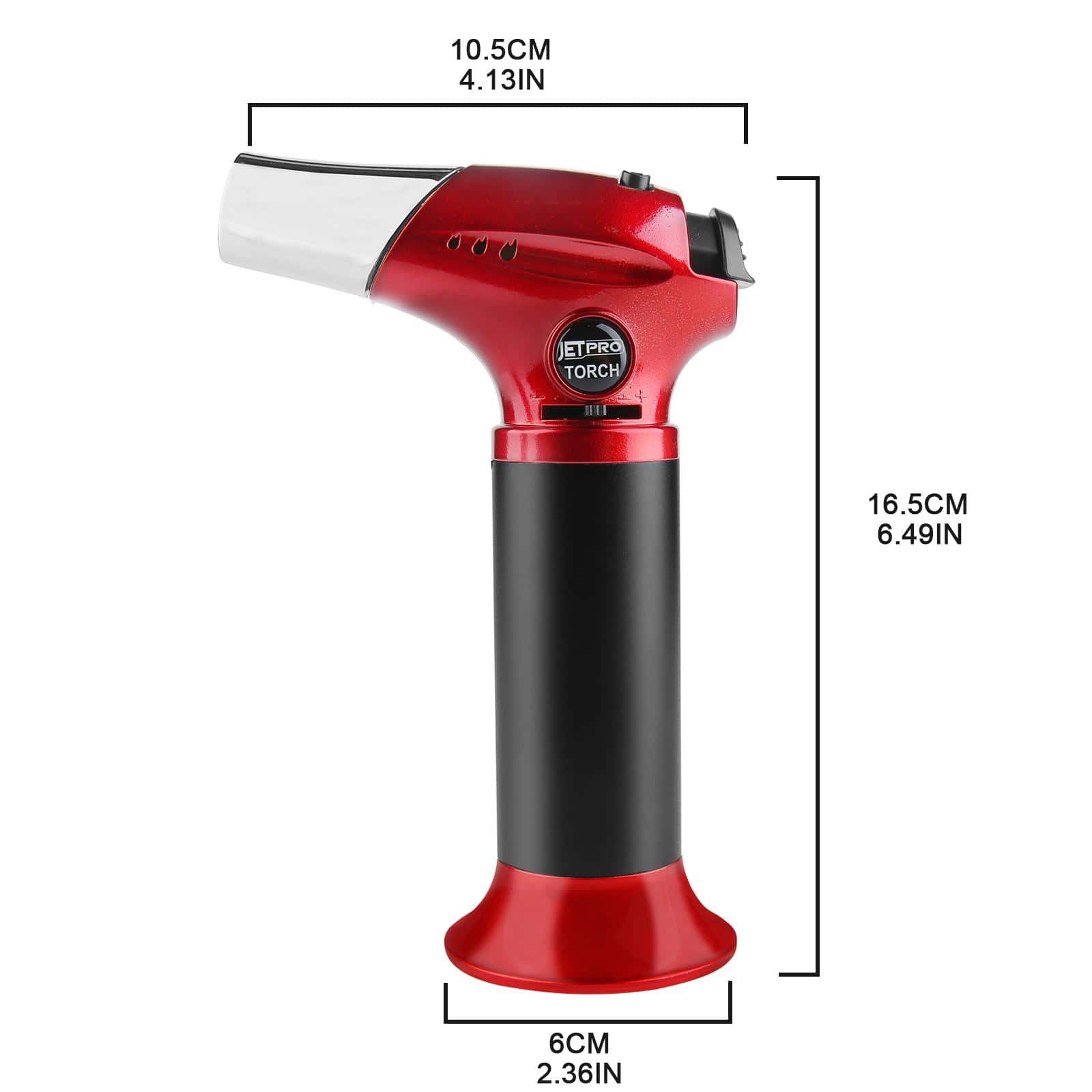 JETPRO Butane Torch, Kitchen Torch Lighter, Cooking Refillable Torch with Adjustable Flame and ...