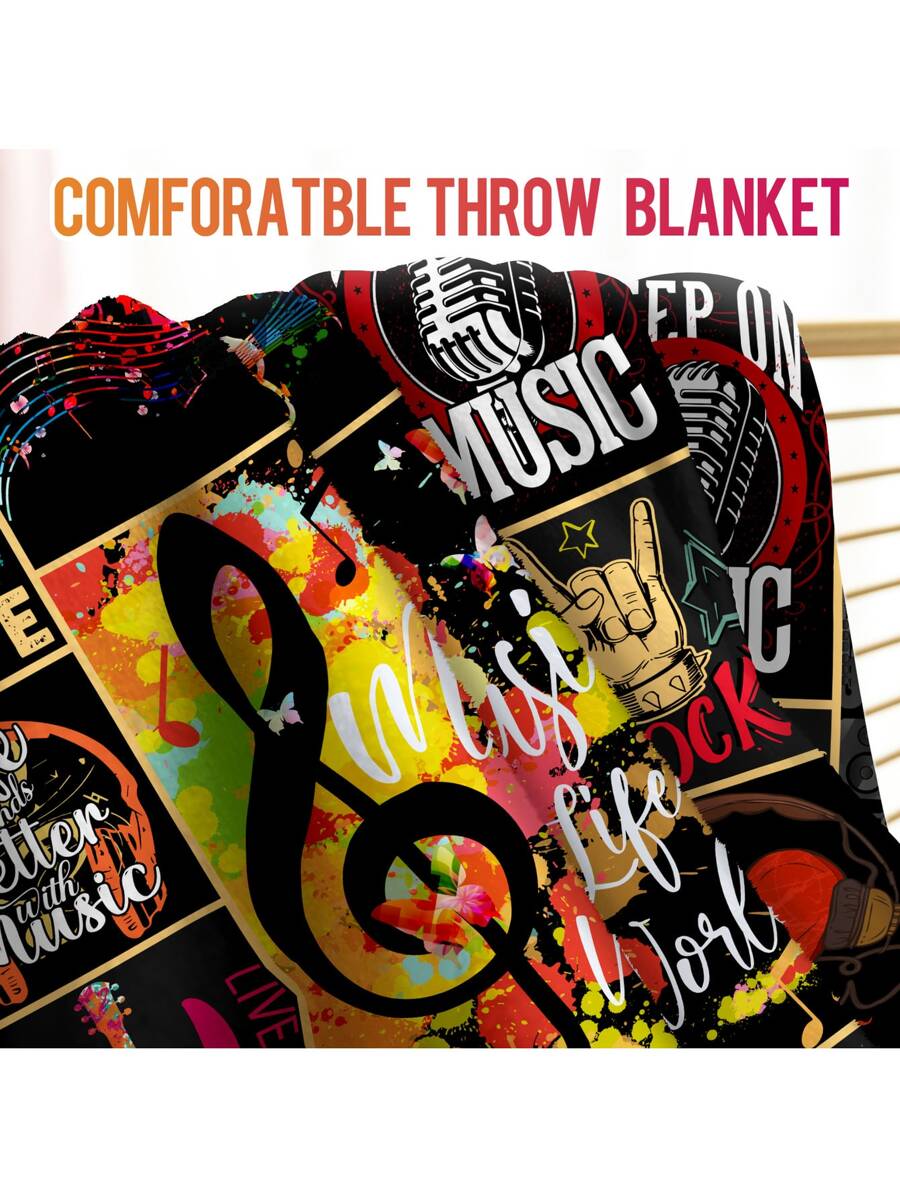 Jekeno Music Note Throw Blanket Music Gifts,Gifts for Music Lovers ...