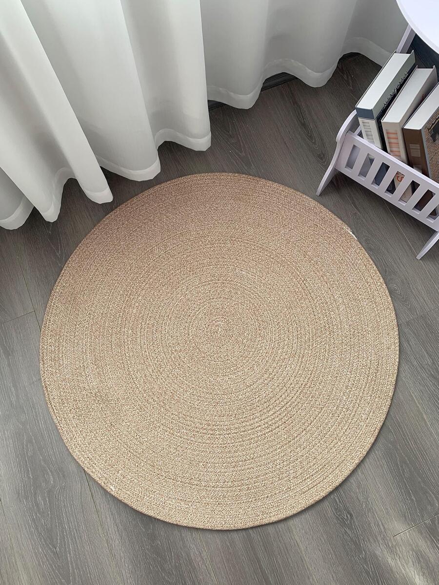 Solid Color Rug, Round Woven Carpet, For Living Room, Bedroom ,Room ...