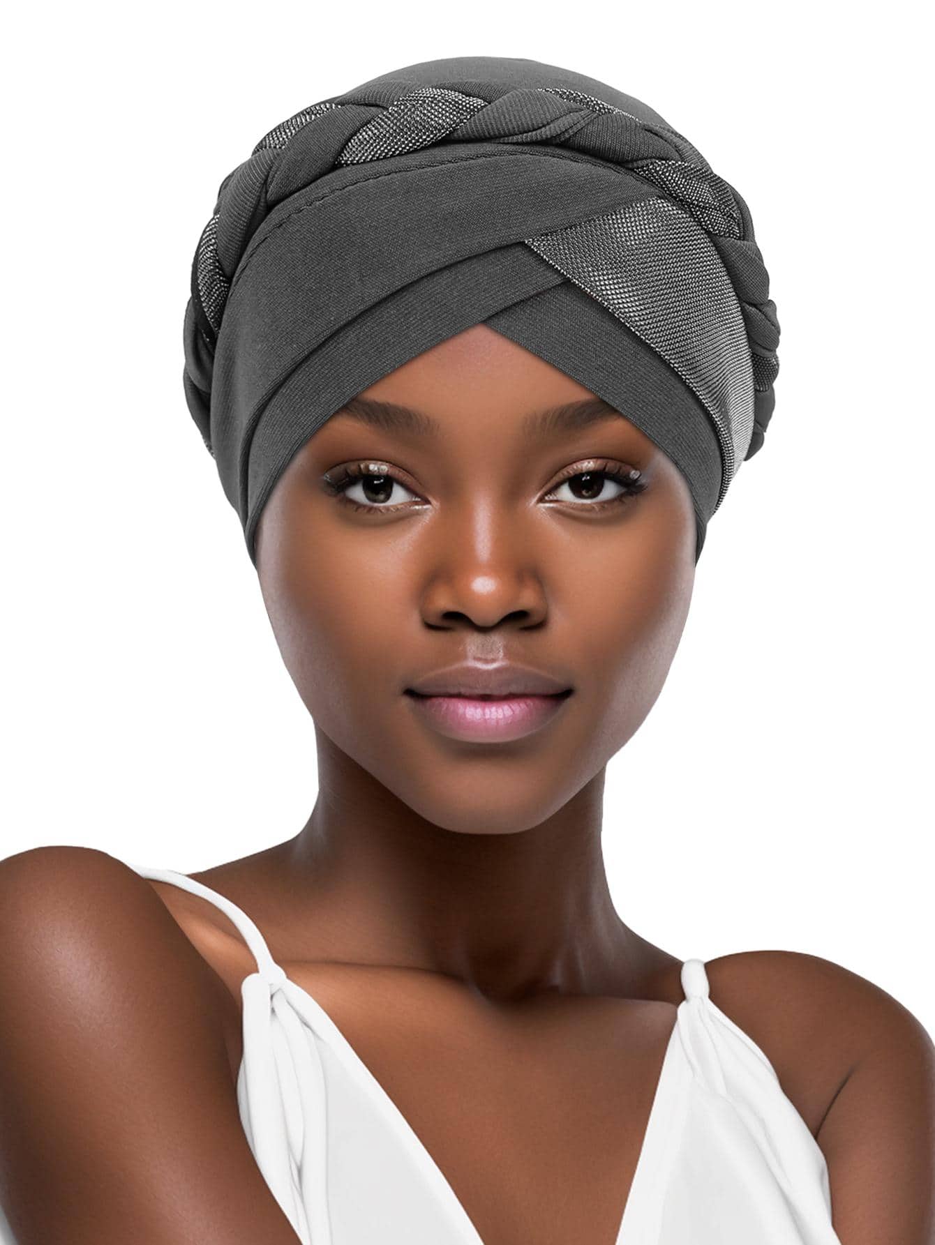 A New Model Of Turbans For Women, Hot Stamping Cloth, Braided Braids ...