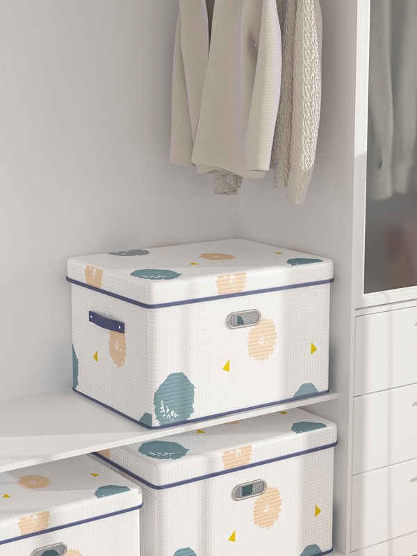 PVC printing storage box world cover clothing storage box household ...