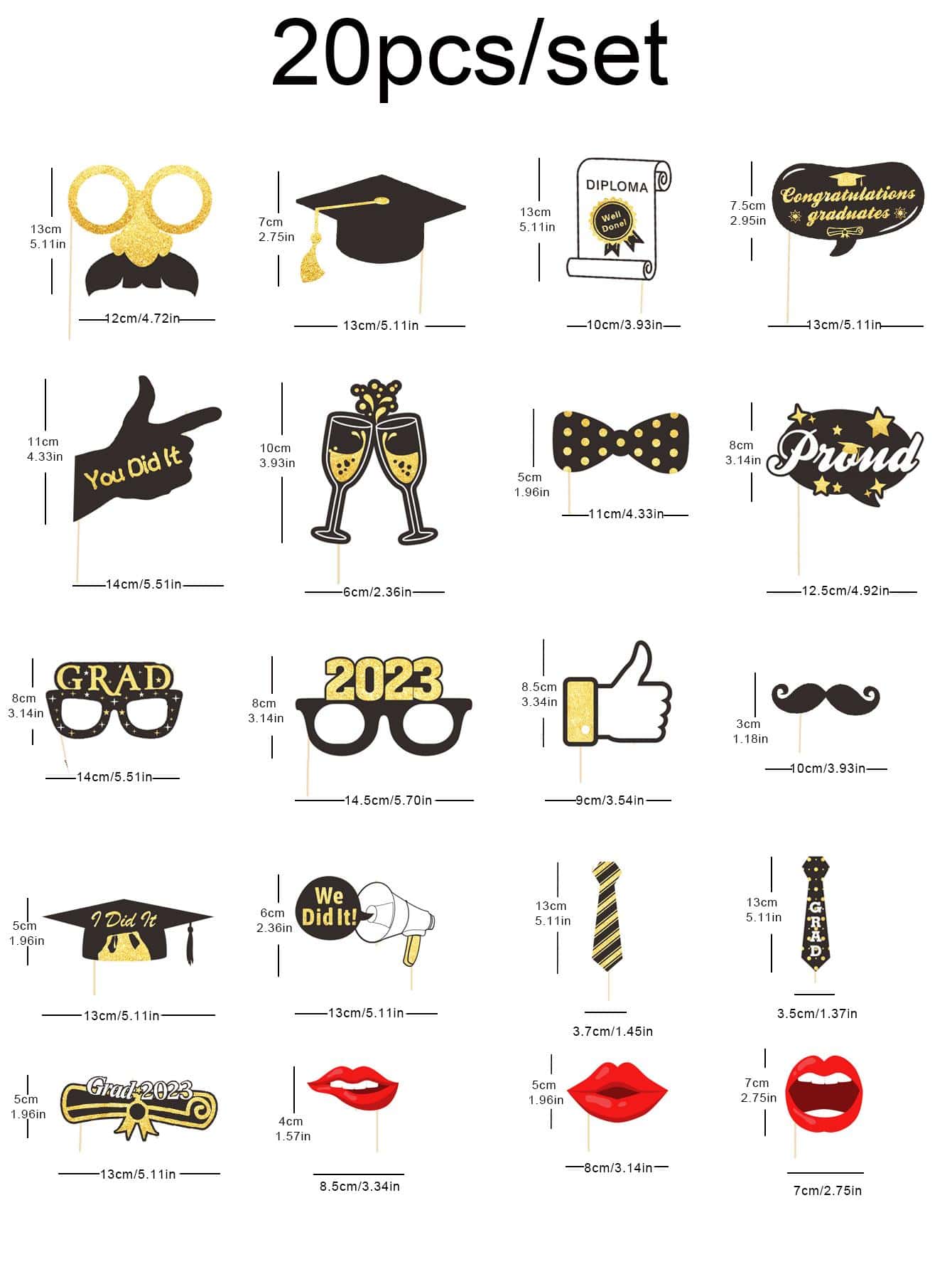 20pcs Graduation Party Photobooth Prop | SHEIN