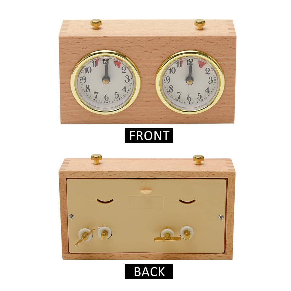 Board Game Analog Wooden Competition Chess Clock Compact Timing Tools ...