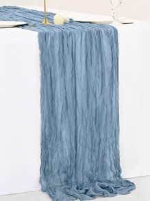 1pc Plain Table Runner, Simple Polyester Kitchen Table Runner For Table ...