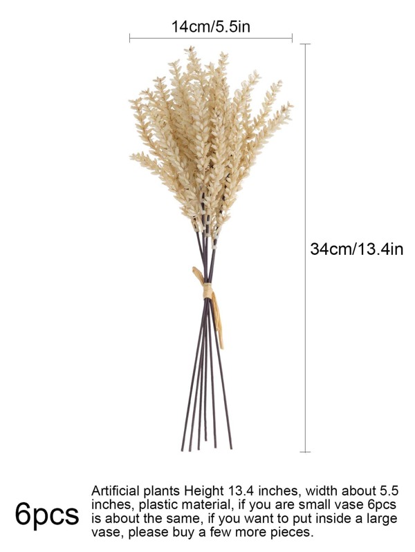 6 peças artificial simples plástico Planta falsa para casa Decoração ...