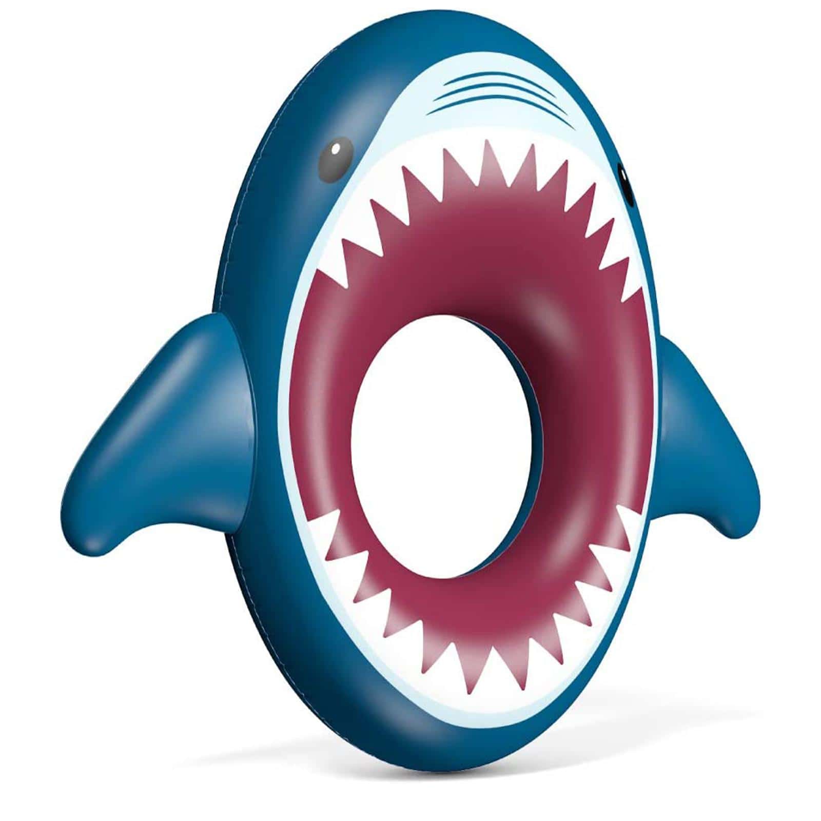 Jasonwell Jasonwell Inflatable Shark Pool Float Shark Floaties Water ...
