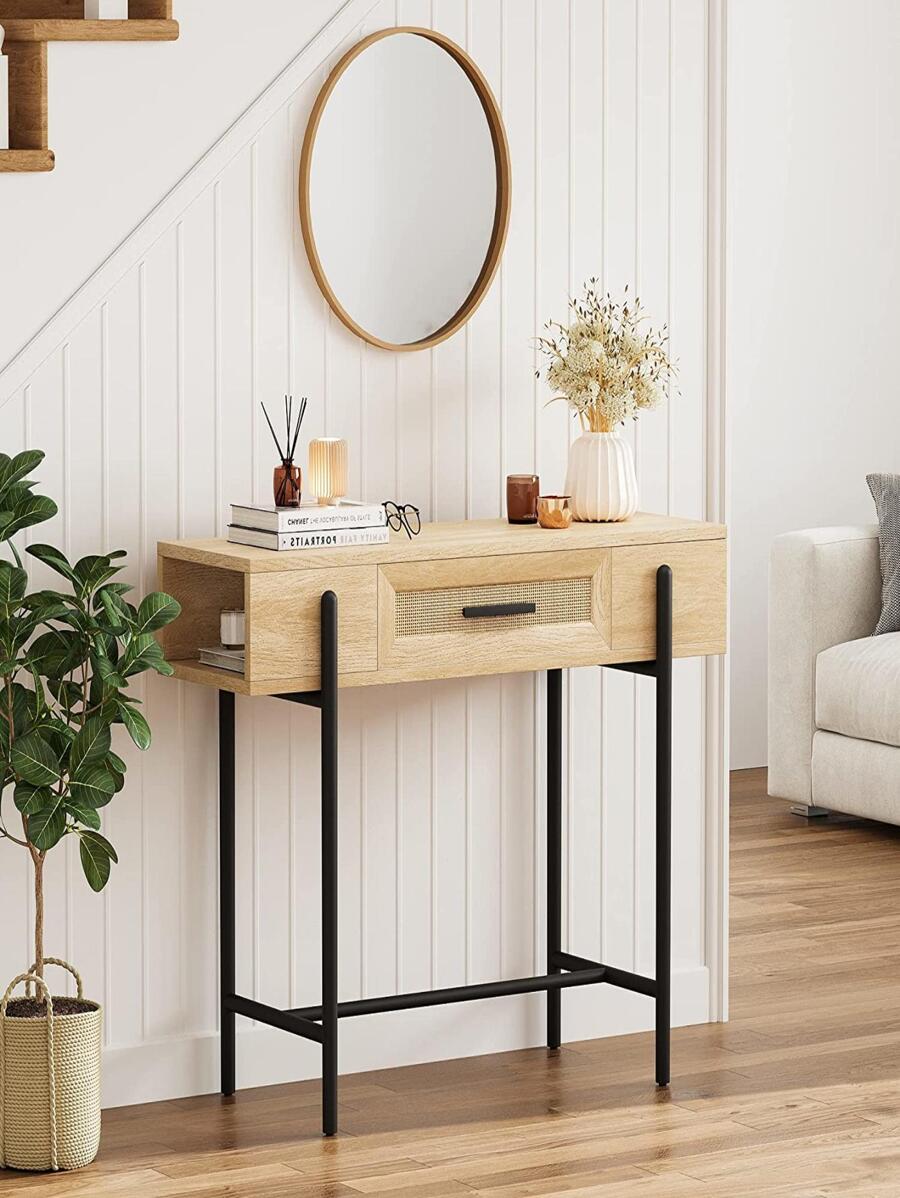 Tables Narrow Entryway Table with Drawer and Storage, 40” Behind Couch ...