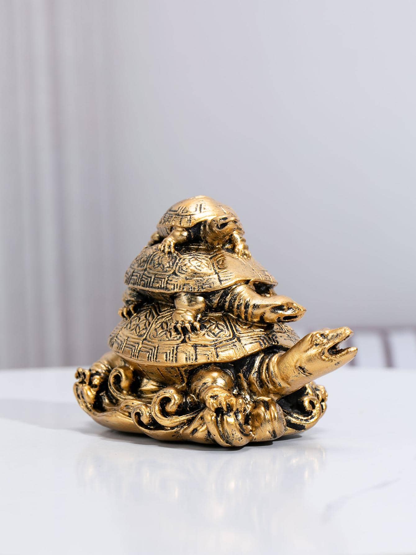 1pc Polyresin Decoration Object, Creative Turtle Design Decoration ...