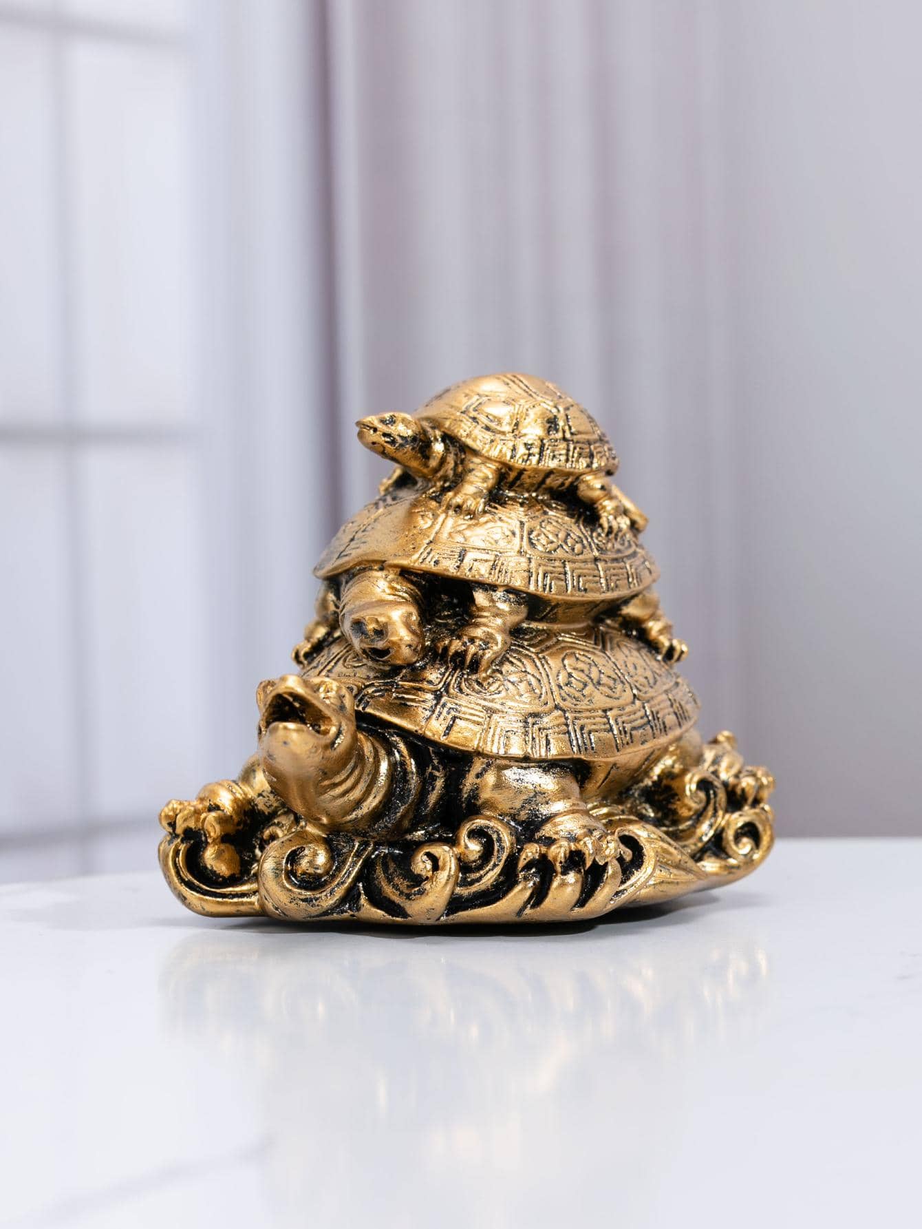 1pc Polyresin Decoration Object, Creative Turtle Design Decoration ...
