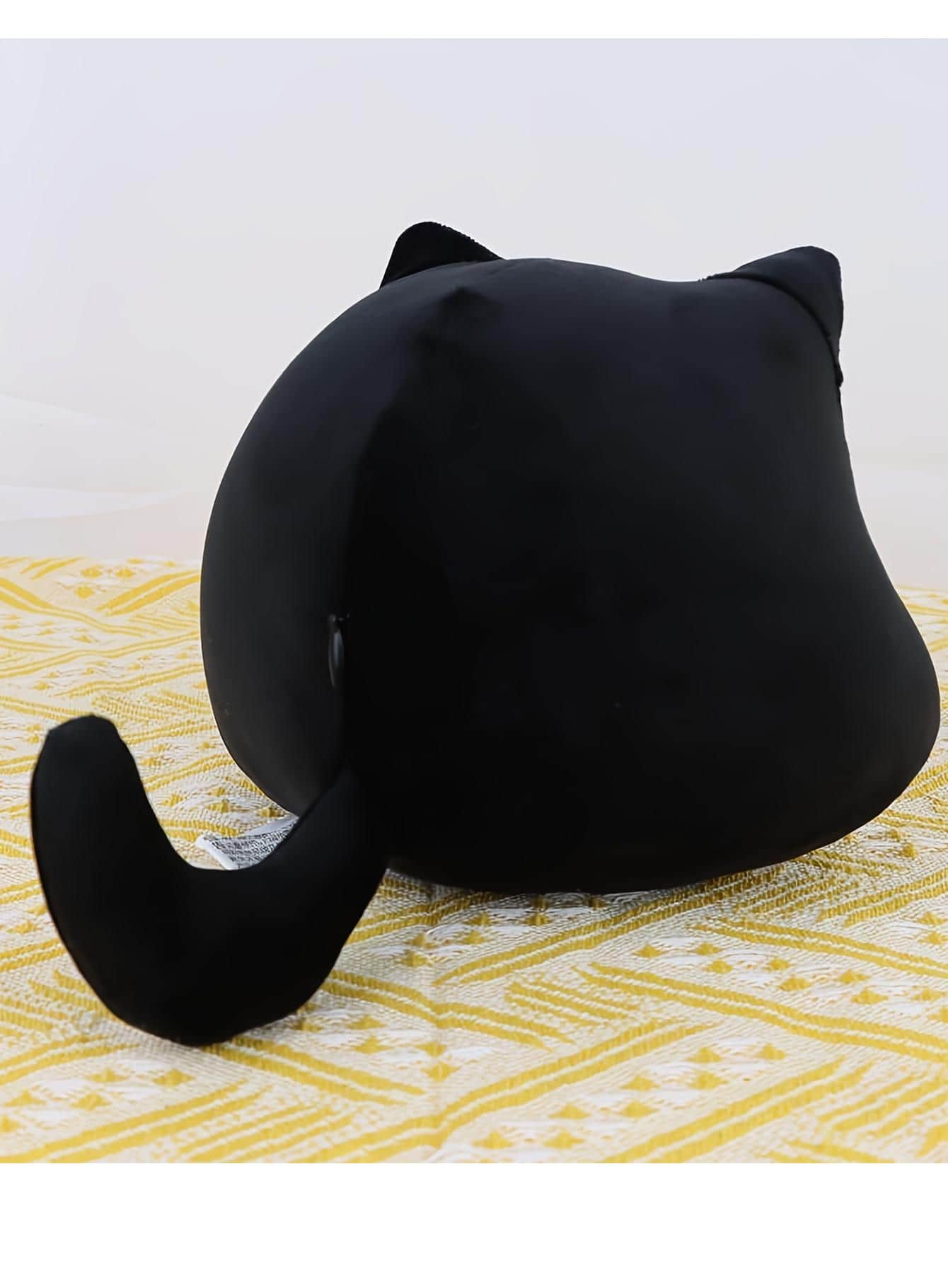 2 Sizes Choice Black Cat Plush Toy Soft Plush Doll Cat Plushie Cat ...
