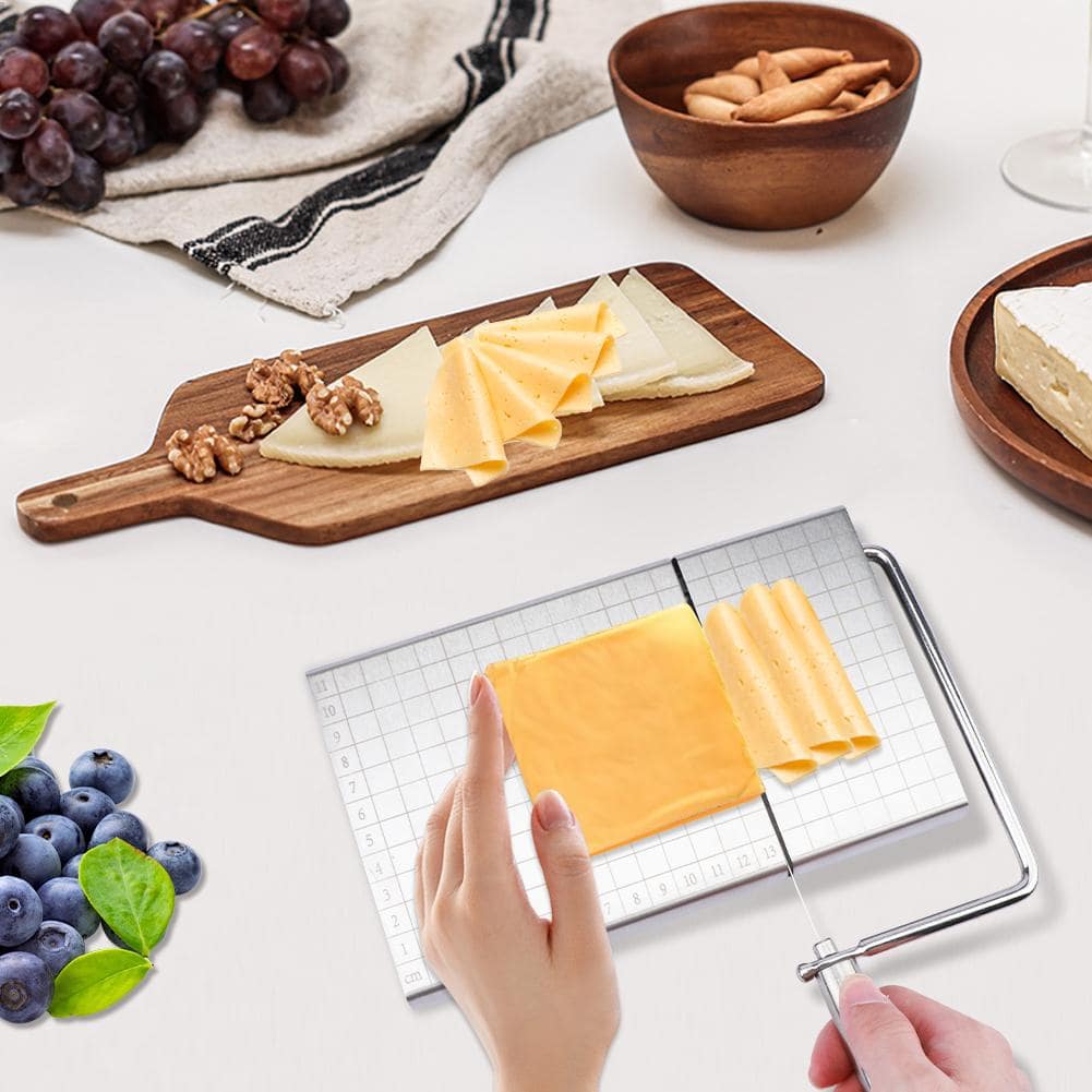 Stainless Steel Cheese Cutter Board 5 Replacement Wires Accurate Easy ...