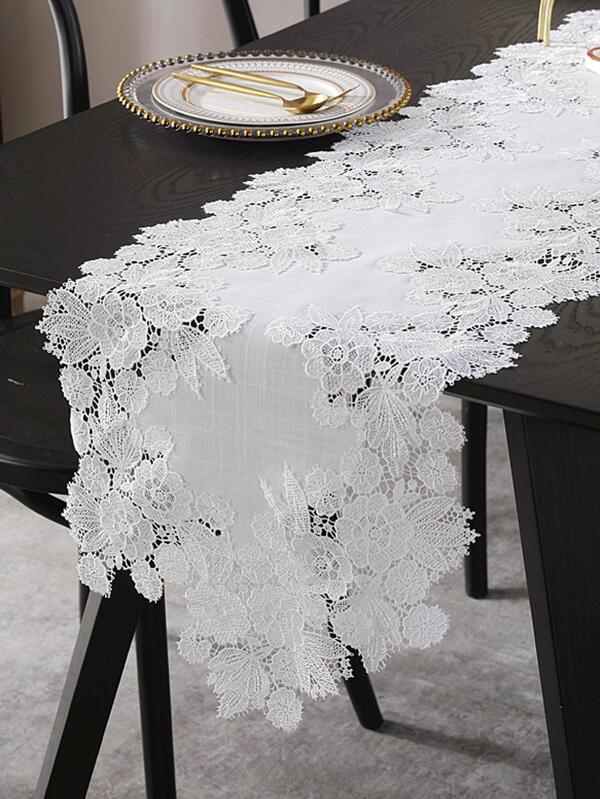 Guipure Lace Panel Table Runner | SHEIN USA