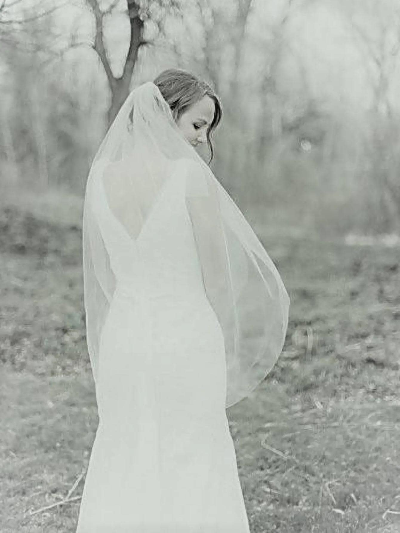 Solid Bridal Veil Wedding Veil For Bride | SHEIN UK