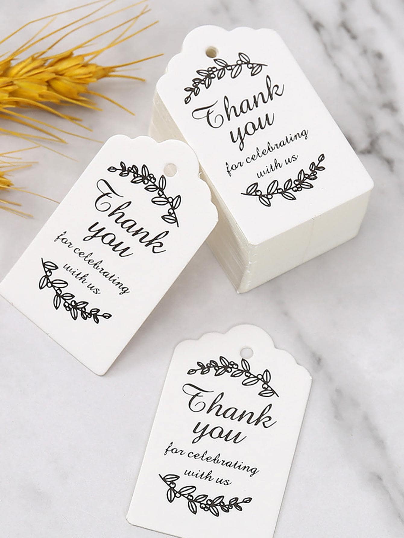 100pcs Paper Gift Wrapping Tag, Modern Slogan Graphic Gift Wrapping Tag ...