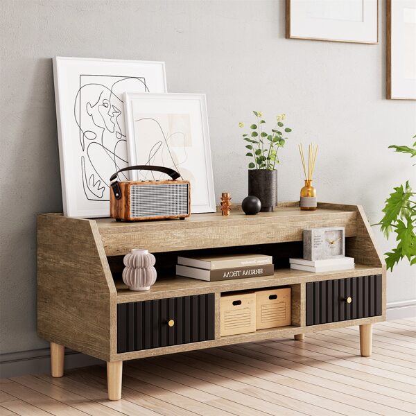 TV Stand with Storage for TVs up to 42 in, Small TV Stand ...