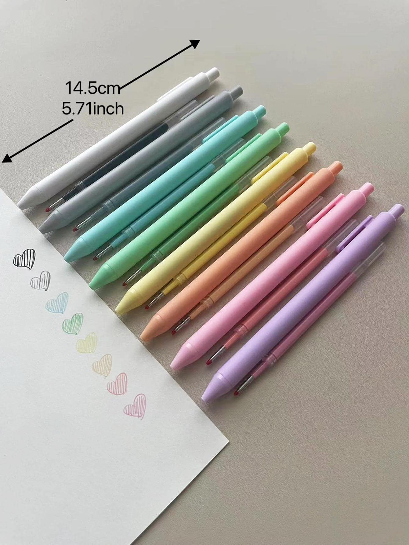 8pcs Pastel Colored Gel Ink Pen Rubber Finished Soft Touch Gel Pen For ...