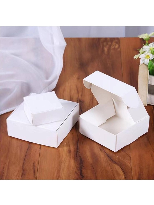 10pcs Solid Color Gift Box, Simple Plain Color Paper Gift Box For Party ...