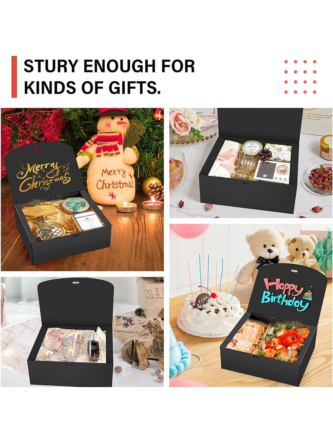 5 PCs Gift Boxes With Lids, White Gift Boxes, Bridesmaid Proposal Box ...