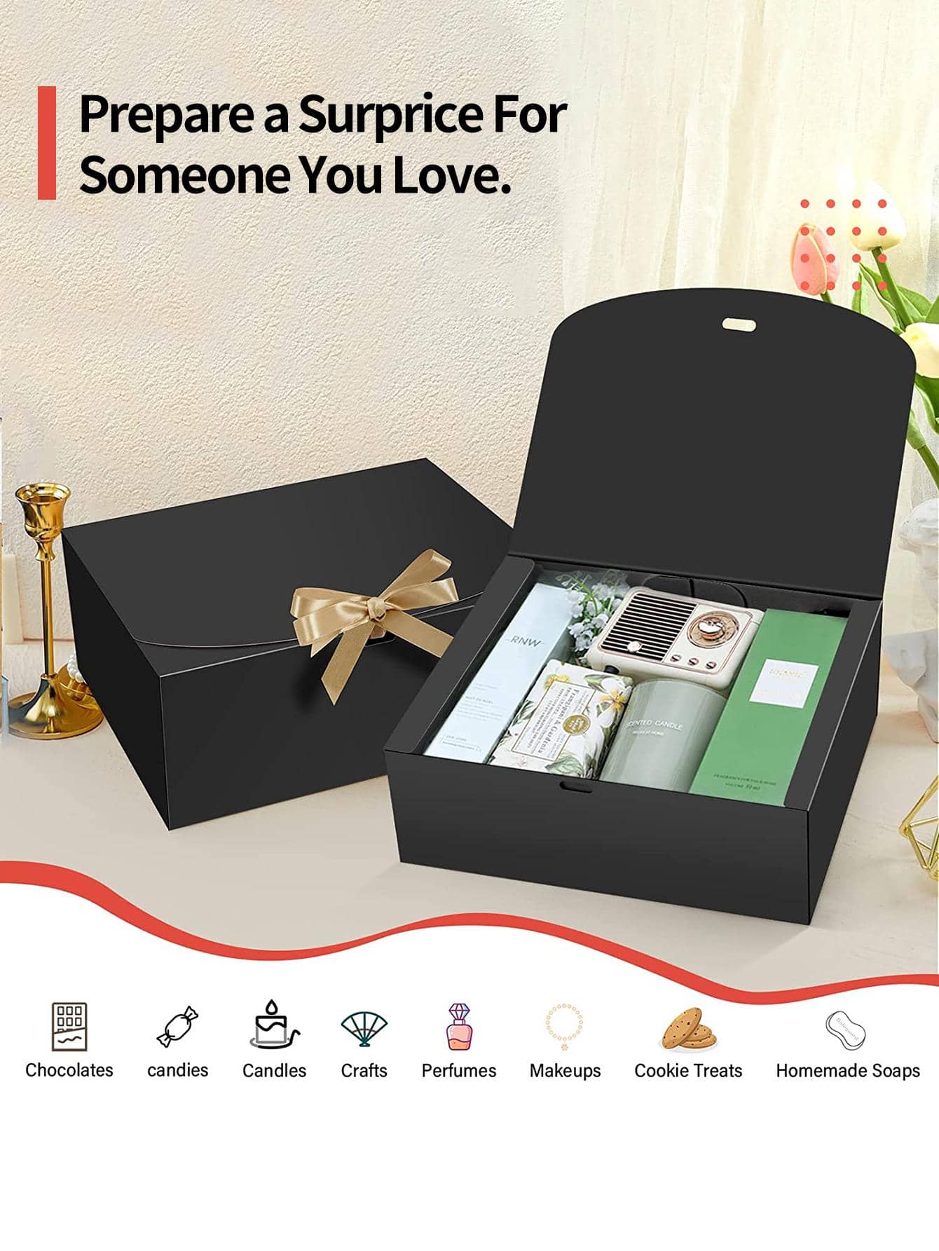 5 PCs Gift Boxes With Lids, White Gift Boxes, Bridesmaid Proposal Box ...