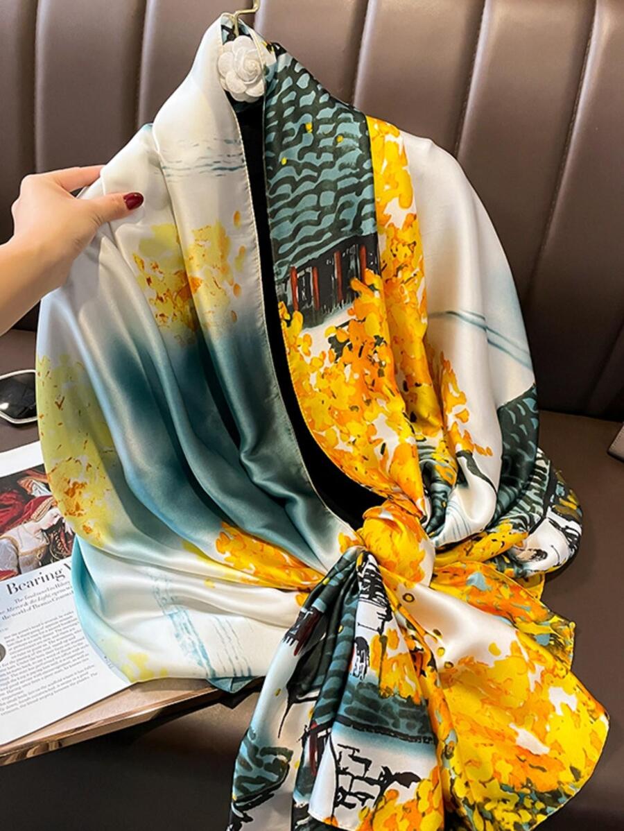 Landscape Print Scarf | SHEIN USA