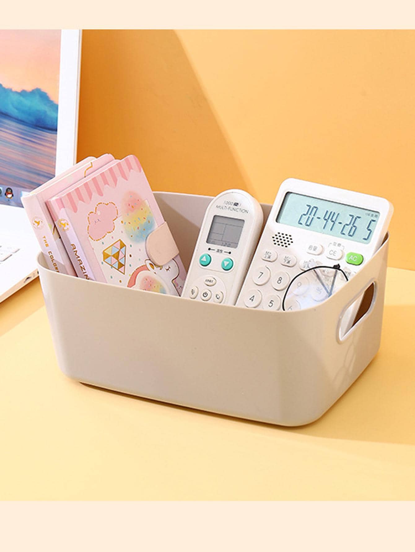 1pc Plain Color Storage Box | SHEIN UK