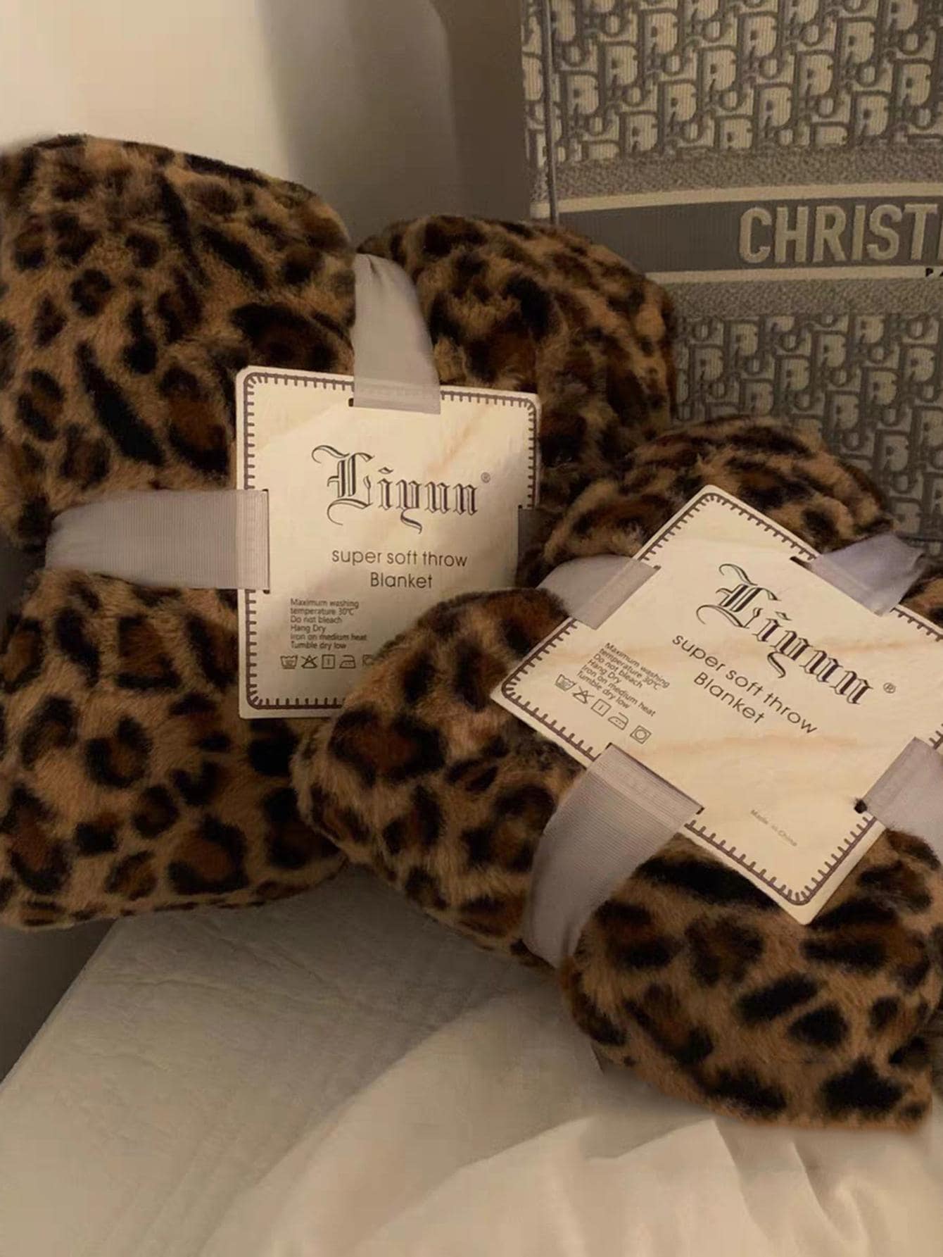 1Pc Leopard Pattern Blanket, Modern Flannelette Blanket For Home ...