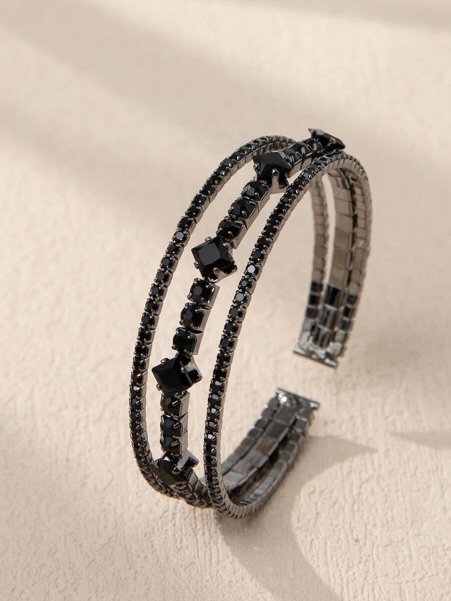 Rhinestone Decor Cuff Bangle | SHEIN USA