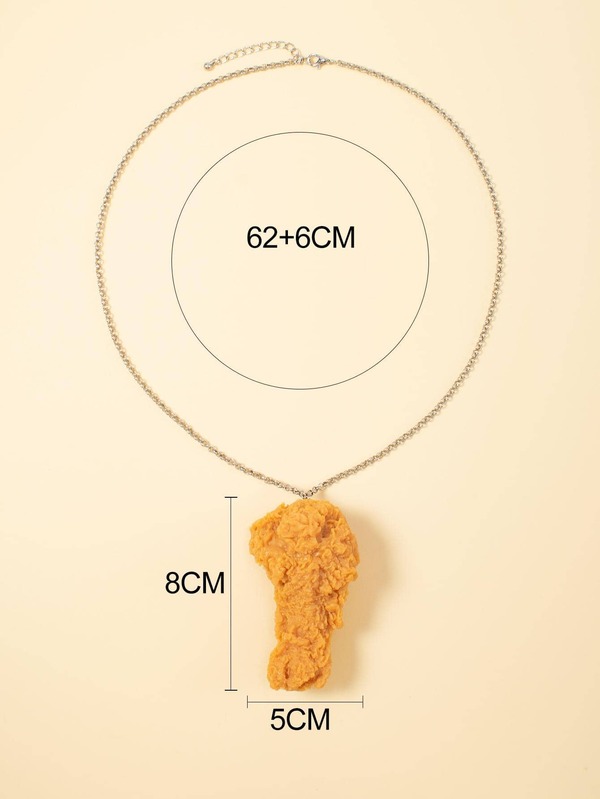 Fried Chicken Charm Necklace | SHEIN UK