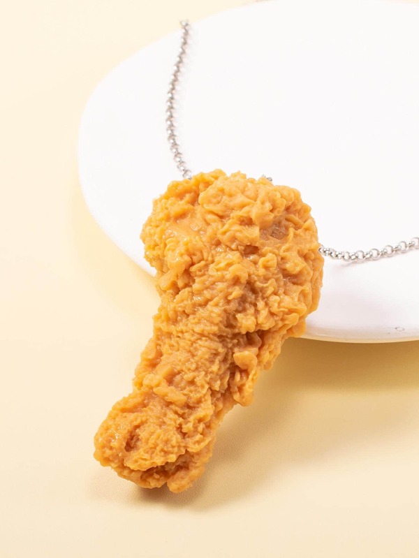 Fried Chicken Charm Necklace | SHEIN UK