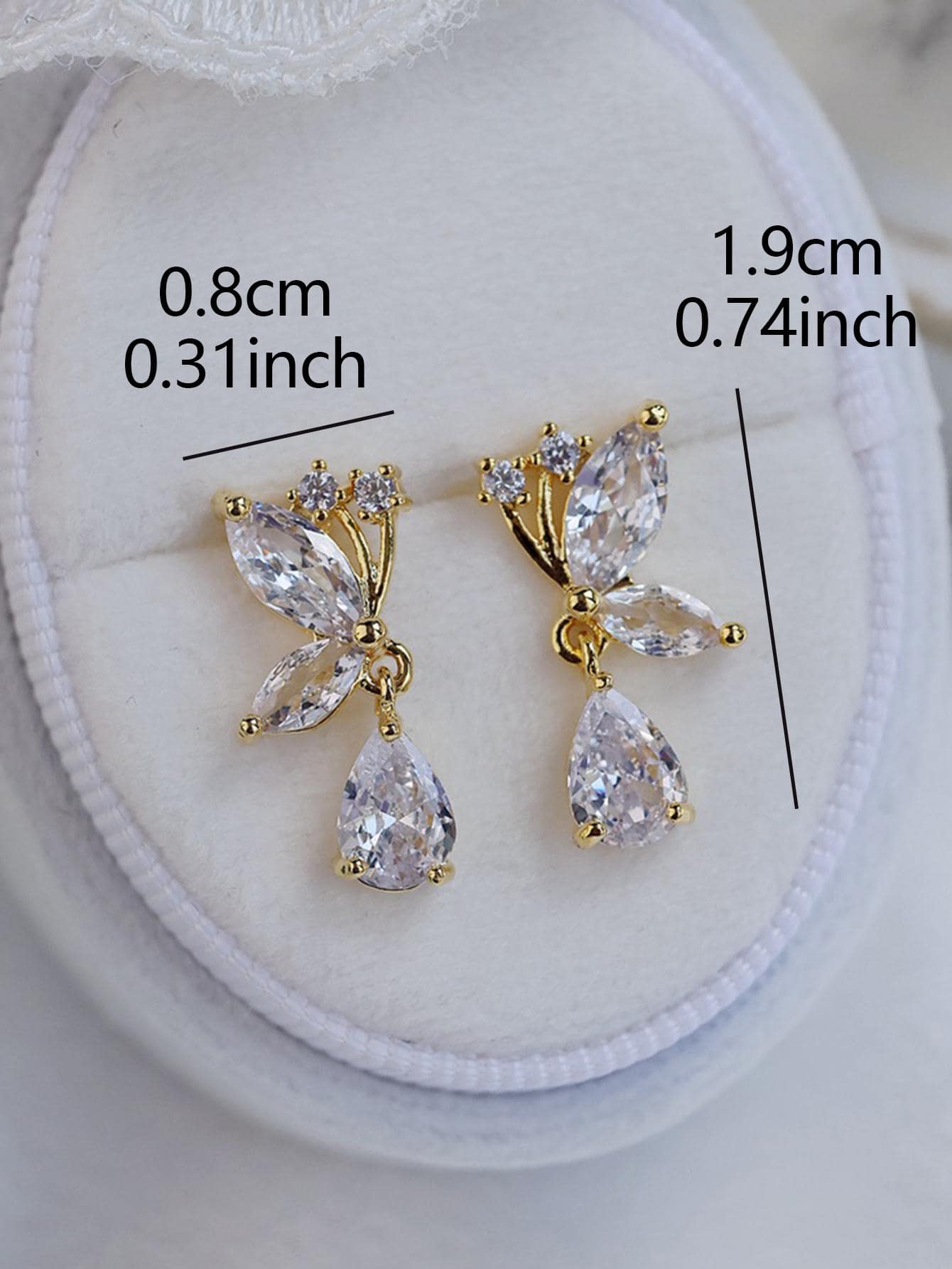 2pcs Rhinestone Decor Drop Earrings | SHEIN USA