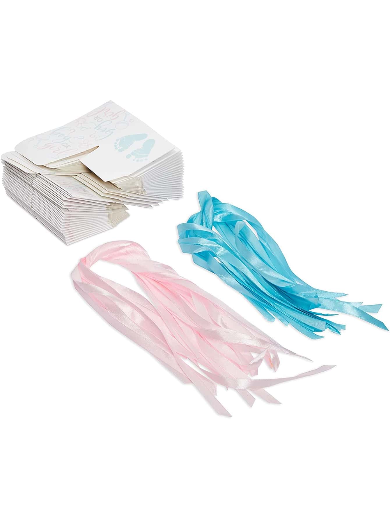 Boy or Girl Gender Reveal Party Favor Boxes with Ribbons (50 Pack ...