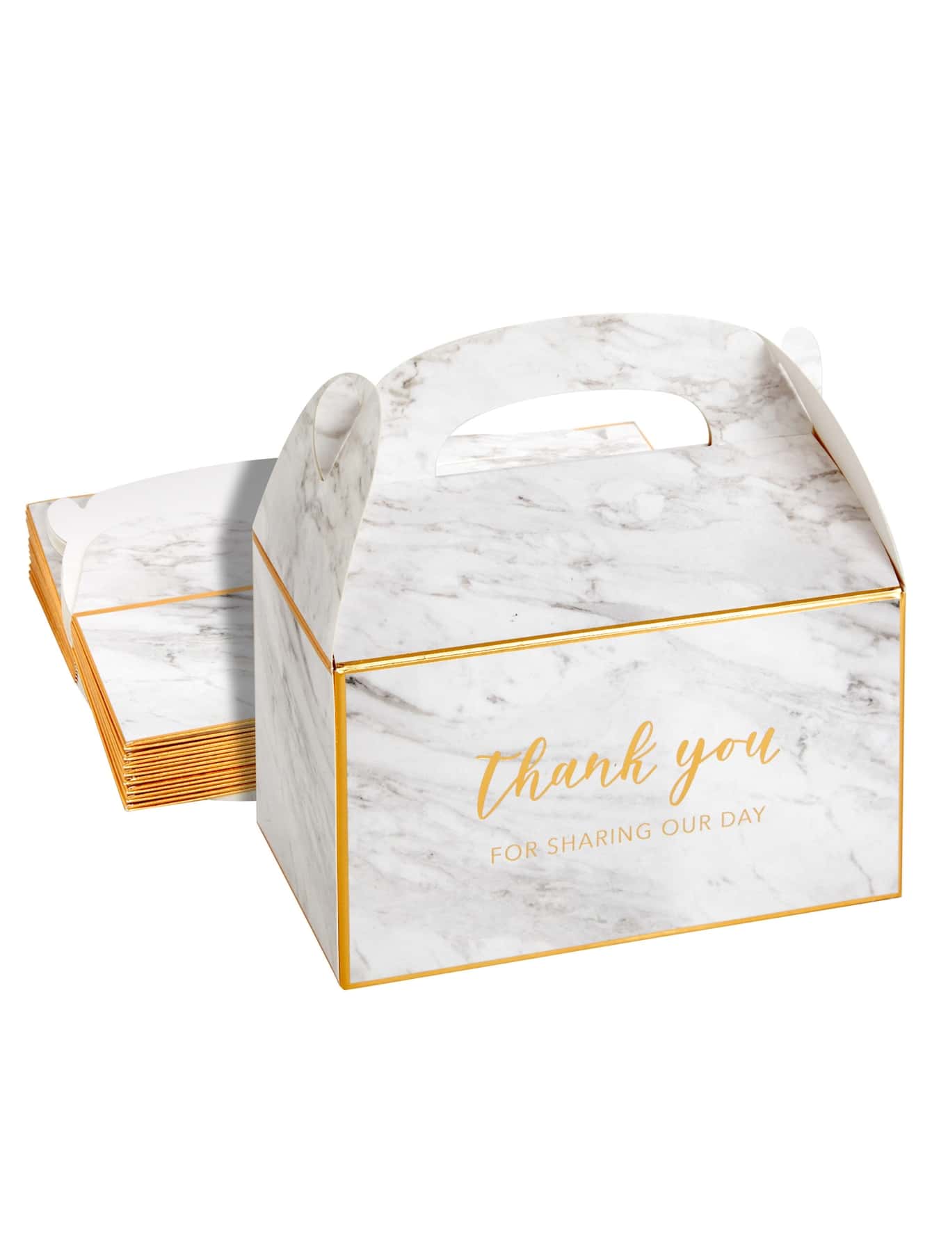 24 Pack White Gable Boxes for Favors, Wedding, Birthday, Thank You ...